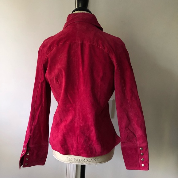 Aria | Jackets & Coats | Aria Leather Pink Button Coat | Poshmark